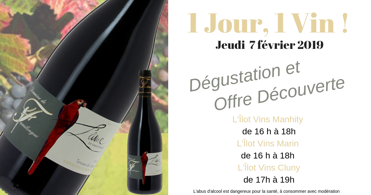 1 Jour, 1 Vin | Dégustation Domaine de Familongue | Cave L'îlot Vins ...