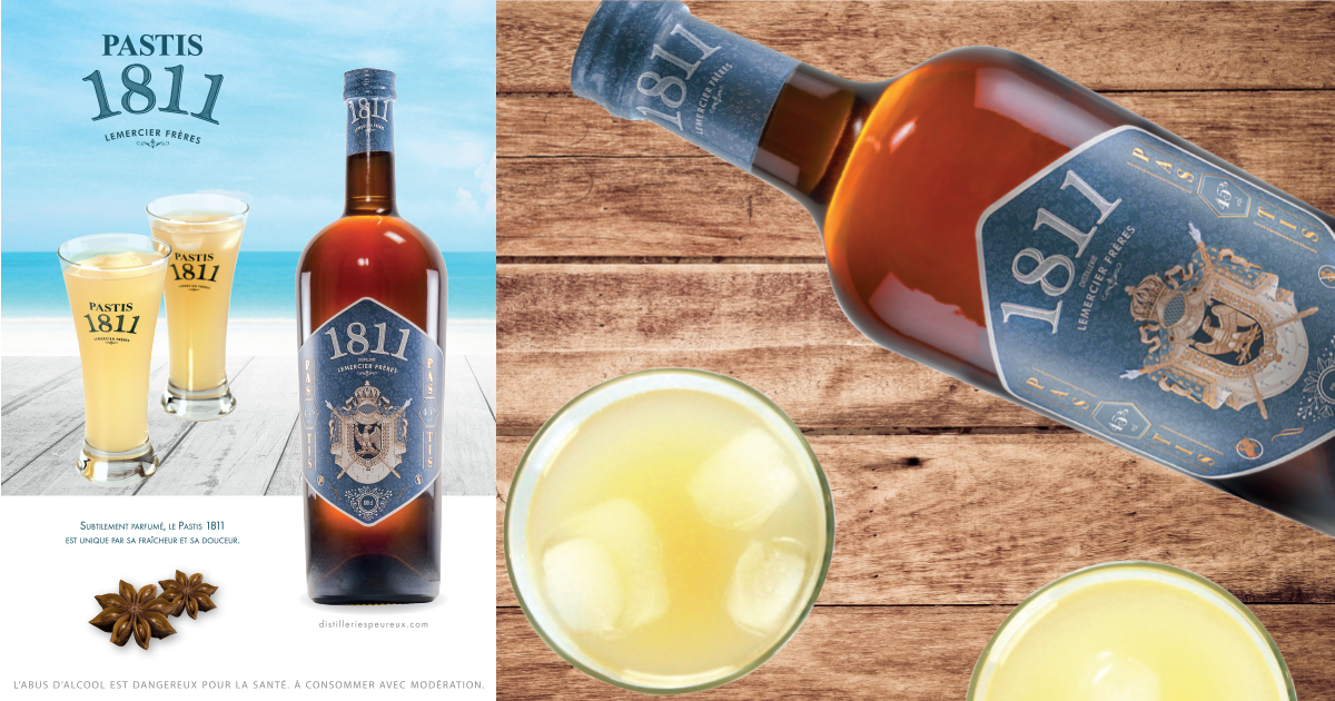 Le Pastis 1811 de la Distillerie Lemercier Frères en vente chez L'îlot ...