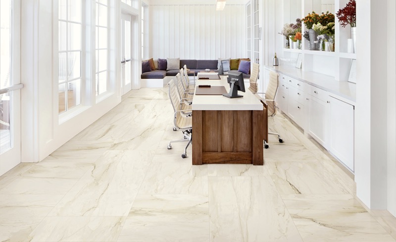 Cream Delacato Marble Effect Porcelain Tiles