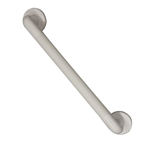 1921 Grab Rail 600 X 35mm White Fluted Plastic with cover Plates