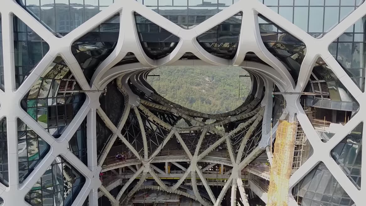 Zaha hadid architects complete exoskeleton high rise