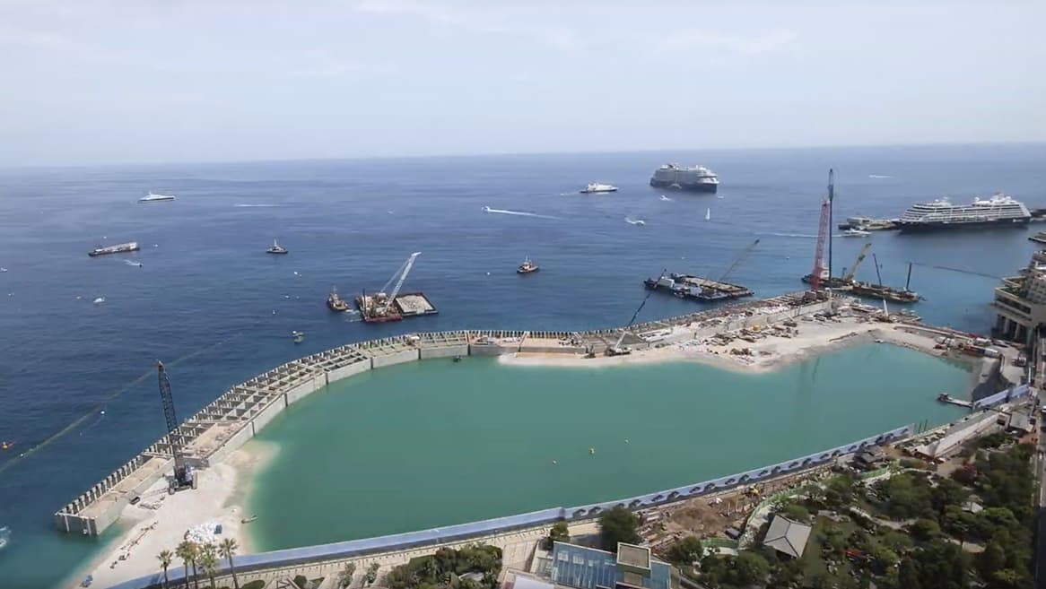 Monacos land reclamation project reaches important milestone