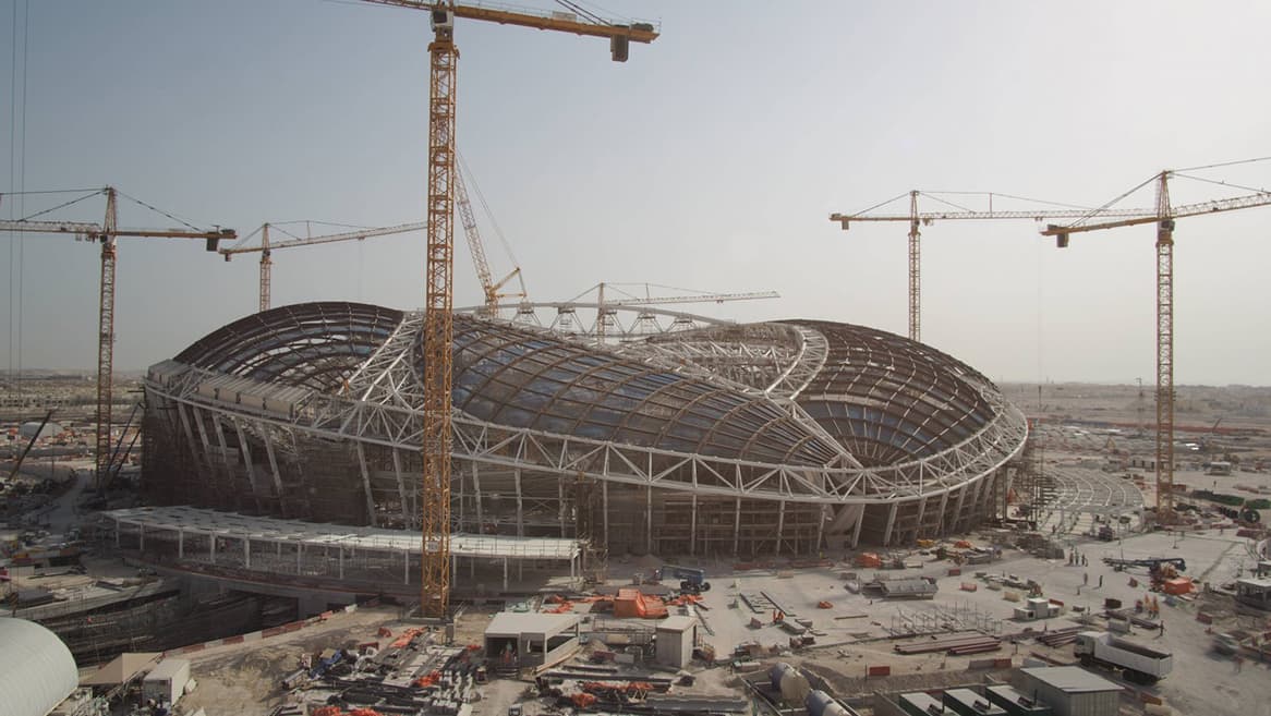 Construction progresses on qatar 2022 world cup stadiums