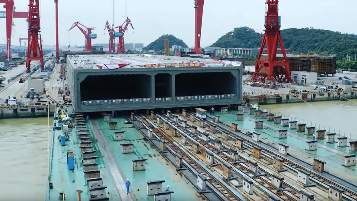 Worlds widest immersed tube tunnel under construction in china
