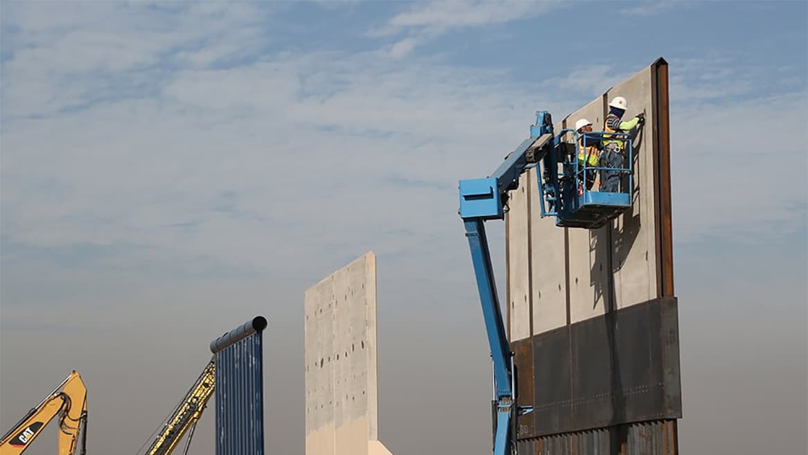 Trump wall prototypes revealed