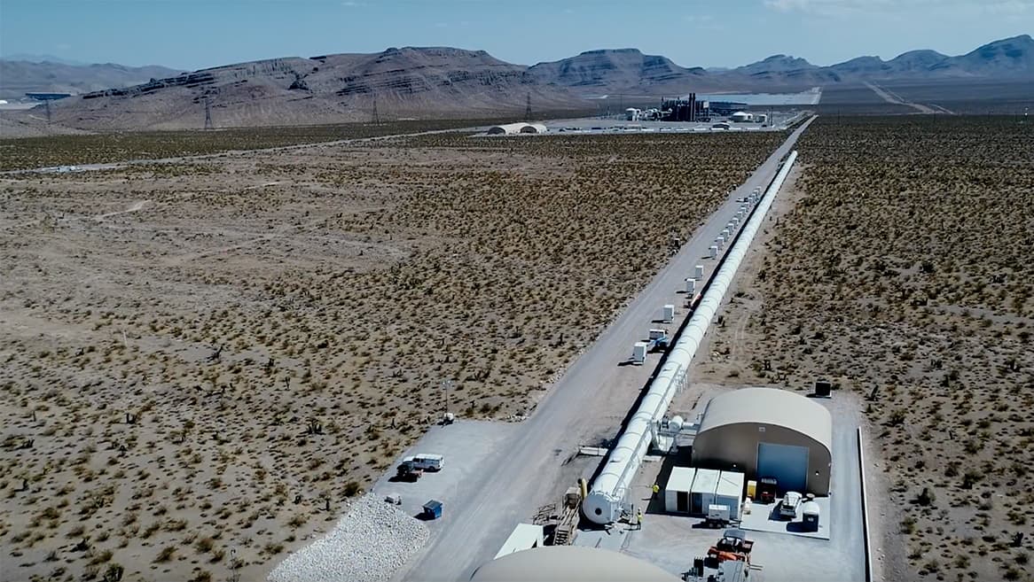 Construction of hyperloop s nevada test track revealed